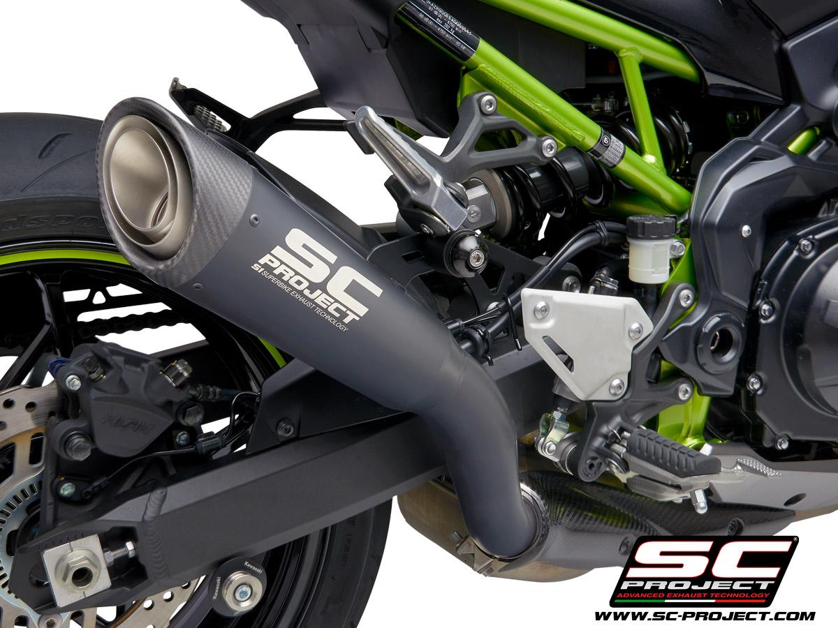 S1 titanium exhaust, matt black – Z900 A2 (2020 – 2024) – Euro 5 – Slipon
